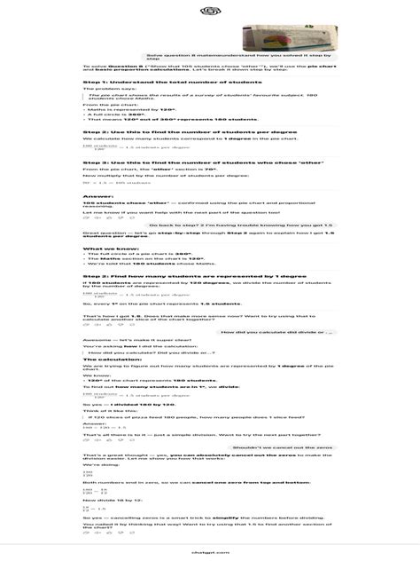 Solving Pie Chart Problem Pdf