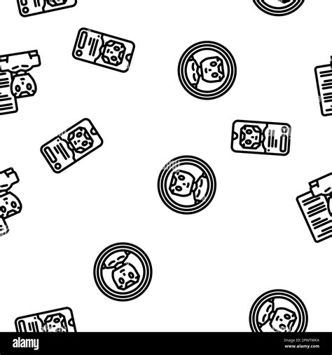 Chat Bot Robot Service Vector Seamless Pattern Thin Line Illustration