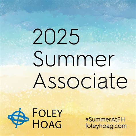 This Summer Im Thrilled To Be Joining Foley Hoag Llp As A Summer Associate I Look Forward To