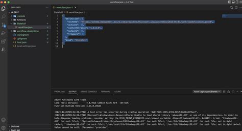 Unable To Open In Designer Standard VSCode MacOS Issue Azure Logicapps GitHub