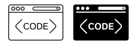 Ensemble Dicônes De Codage Web Symboles De Programmation Conception Moderne Pour Les