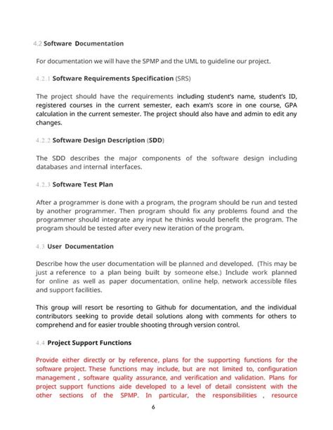 Spmp Software Project Management Plan Docx