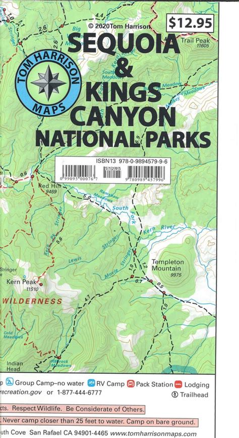 Sequoia And Kings Canyon National Parks Recreation Map Mad Maps