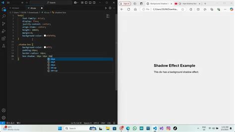 html and css project 43 background shadow effect created by trishanth kumar youtube