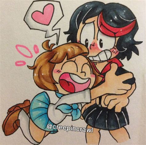 Ryuko X Mako By Creepincrawlart On Deviantart