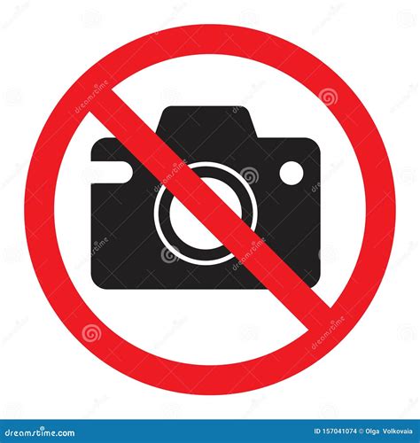 Prohibiting Sign Photo Video Shooting Is Prohibited Vector No Photo