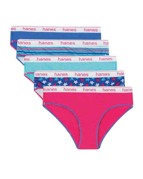 Hanes Gpsmh5 Hanes Gpsmh5 Ultimate Girls Sport Microfiber Hipsters 5