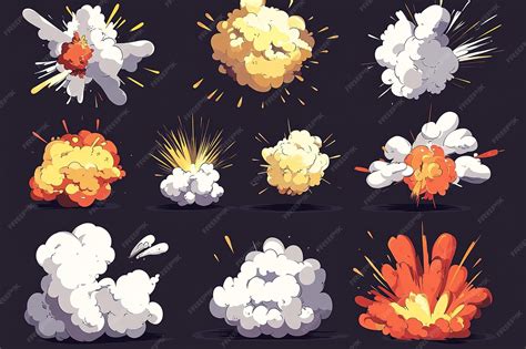 Cartoon Explosions Vector Illustrations Premium Ai Generated Vector
