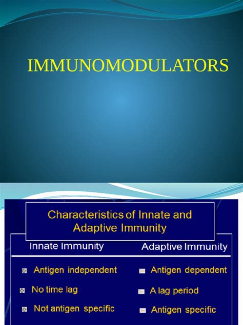 Immunomodulators Pdf Immune System Clinical Medicine
