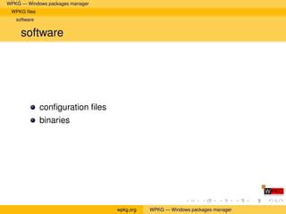Wpkg Windows Packages Manager PPT