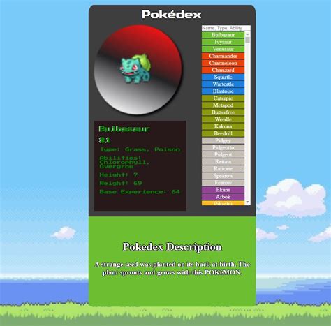 github bwsrcurtis pokedex react pokédex using data from the pokéapi