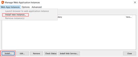 Upgrade The Web Application Instance