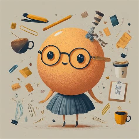 Premium Photo Cute Cartoon Character Creative School Concept