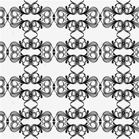 Seamless Monochrome Vector Pattern Made With Interwoven Wavy Lines