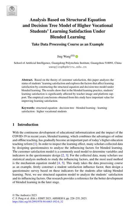 Pdf Analysis Based On Structural Equation And Decision Tree Model Of