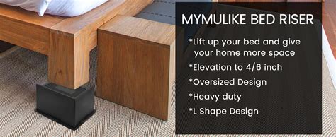 Mymulike Bed Risers 6 Inch Heavy Duty Oversized Furnitures