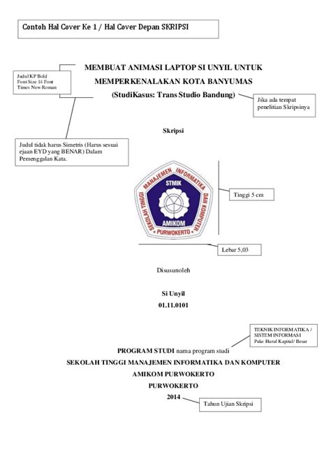Konsep Baru Contoh Cover Skripsi