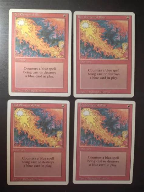 Magic The Gathering [mtg] Red Elemental Blast Revised Edition Lp X4 10 00 Picclick Au