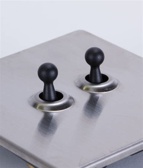Chrome Toggle Switch Silver Steel Double Toggle Switch