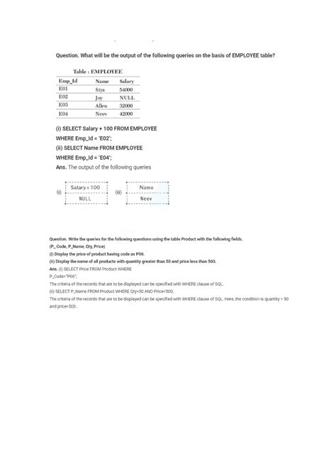 Sql Answer Question Computer Science Studocu