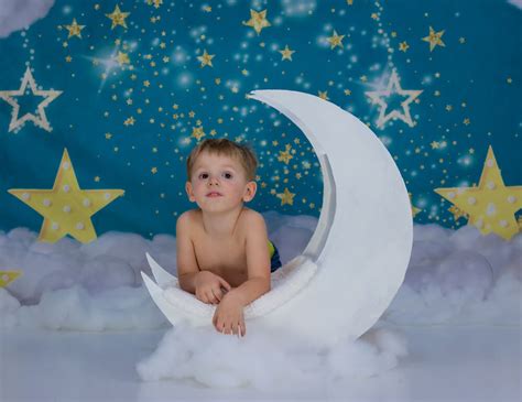 Twinkling Stars Clouds Birthday Cartoon Backdrop D922 Dbackdrop