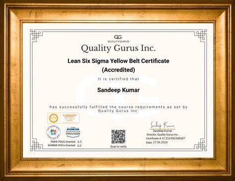 Certified Six Sigma Yellow Belt Cssyb Exam Preparation Training