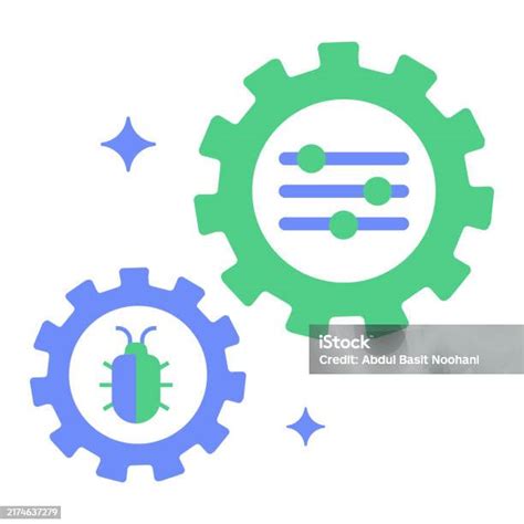 Workflow Debugging Icon Representing Workflow Optimization Error Detection System Debugging Task