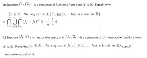 Solved A Suppose F1 F2 Is A Sequence Of Functions