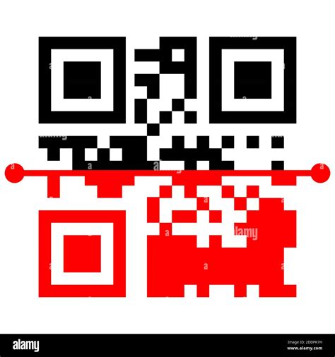 Qr Code Scan Icons Use The Qr Button With The Red Line Scan Icon