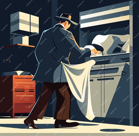 Premium Vector Cracking The Case A Detective Solving A Crime