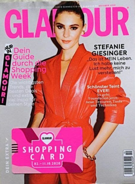 Stefanie Giesinger Glamour Magazine October 2020 Cover Photo Germany