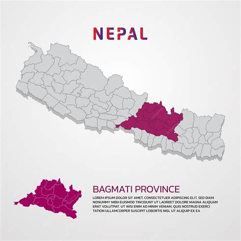 Nepal Map Infographic Template With District Presentation Bagmati