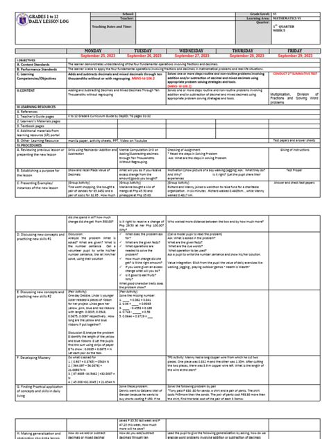 Math Dll Week 5 Pdf