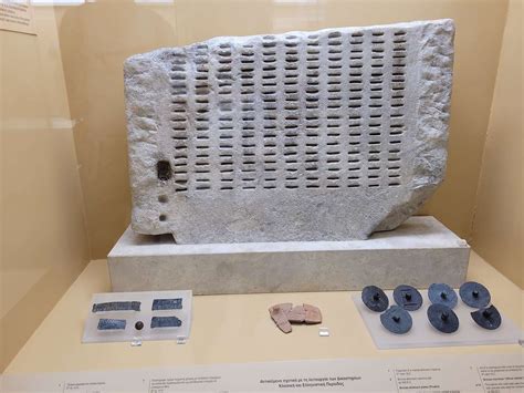 A Kleroterion Ancient Voting Machine In The Agora Museum Lolos