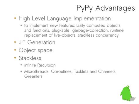 Pypy Dynamic Language Compilation Framework Ppt