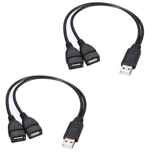 Usb Splitterusb Charger Cableusb A 20 Male To Dual Usb