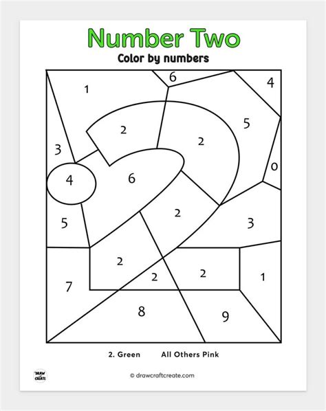 Free Printable Numbers Color By Number Draw Craft Create