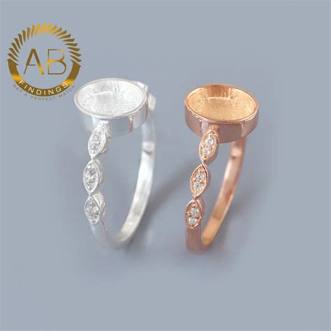 Sterling Silver Oval Ring Bezel 6x8mm Keepsake Setting Etsy
