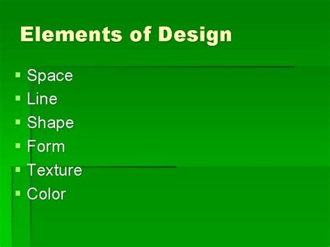Elements Of Design Elements Of Design Space Line