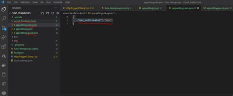 c azure functions don t publish appsettings prod json file stack