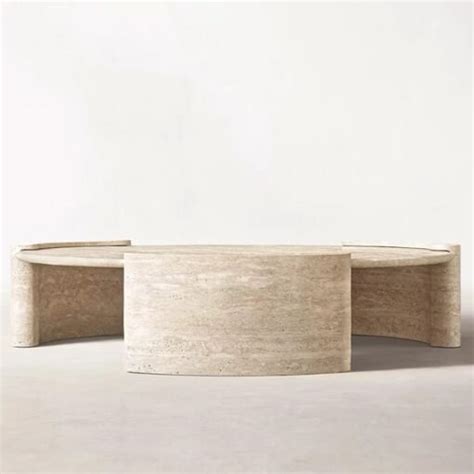 Modern Luxury High End Customized Natural Stone Console Table Beige