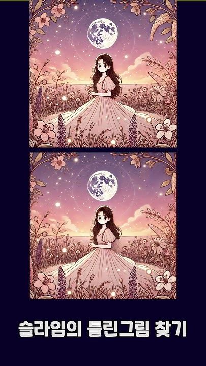 Find The Difference 슬라임의 틀린 그림 찾기 66달빛과 그녀 틀린그림찾기 다른그림찾기 Youtube