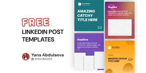 linkedin carousel and images post templates figma