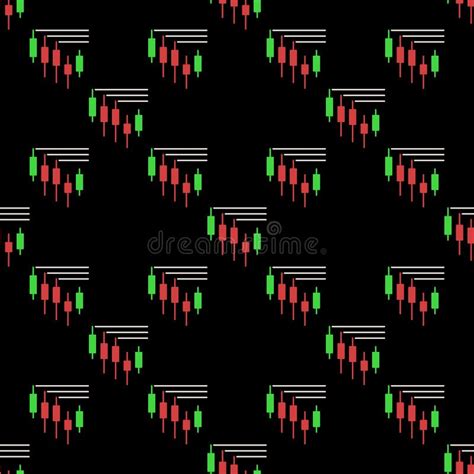 Range Or Levels Breakout Vector Candlestick Chart Colored Seamless