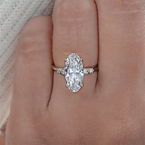 Moval Cut Diamond Engagement Ring — Ouros Jewels