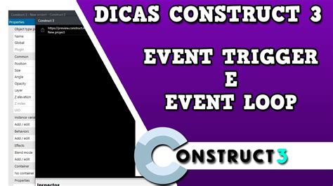 Construct 3 Event Trigger E Event Looping Construct 3 C3 Youtube