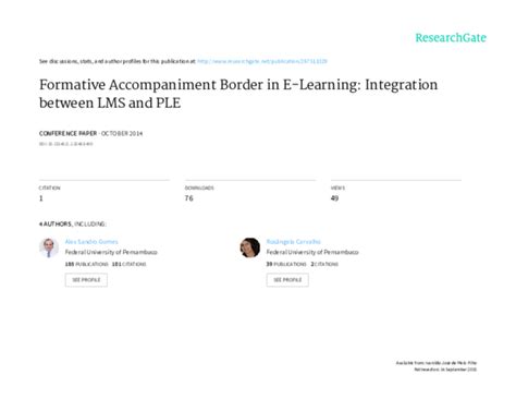 Pdf Formative Accompaniment Border In E Learning Integration Between Lms And Ple