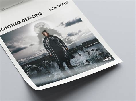 Juice Wrld Fighting Demons Digital Album Poster Rap Album Cover Print