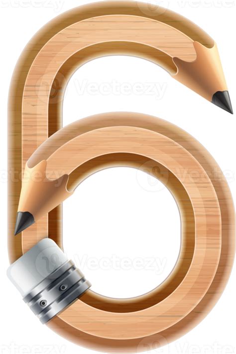 Pencil Number Symbol 19013083 Png
