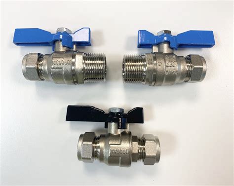 Water Softener Full Flow Isolation Valves 15mm Pair And Bypass Gmautoflow